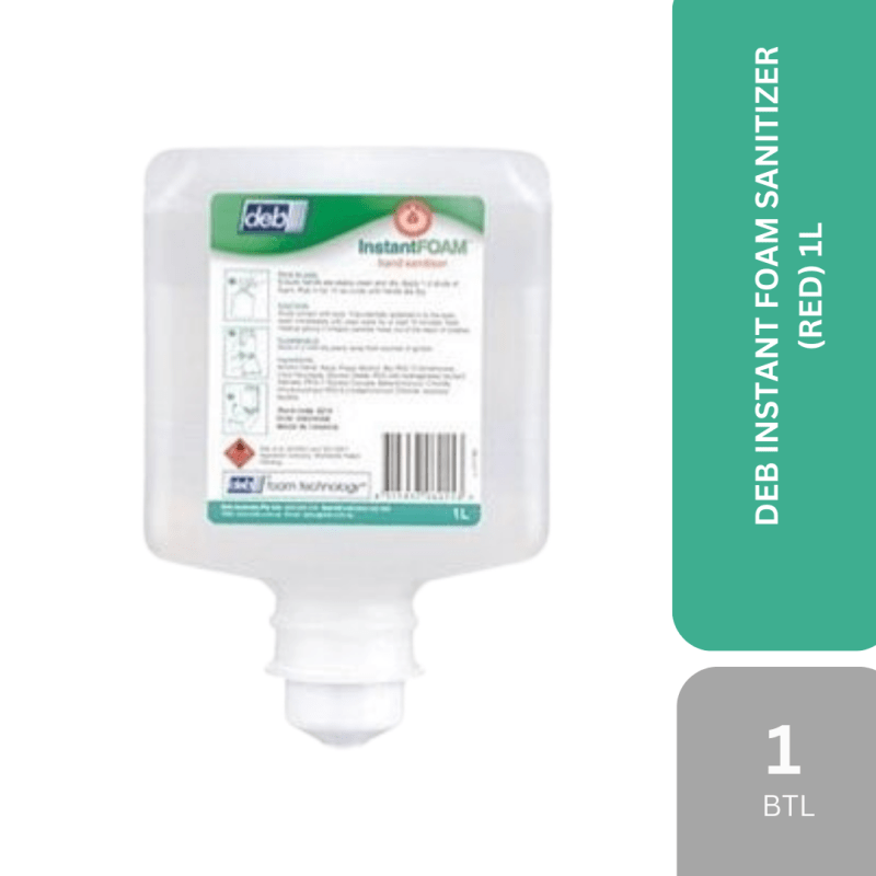 DEB INSTANT FOAM SANITIZER (RED) 1L - Ihbhealthcare.com